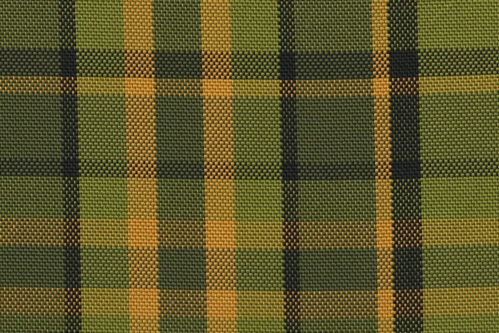 CAR FABRIC VW CHECK WESTFALIA GREEN - MODECO