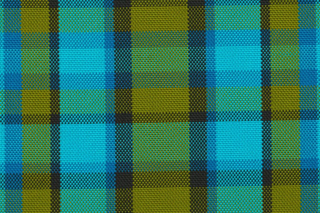 CAR FABRIC VW CHECK WESTFALIA BLUE - MODECO