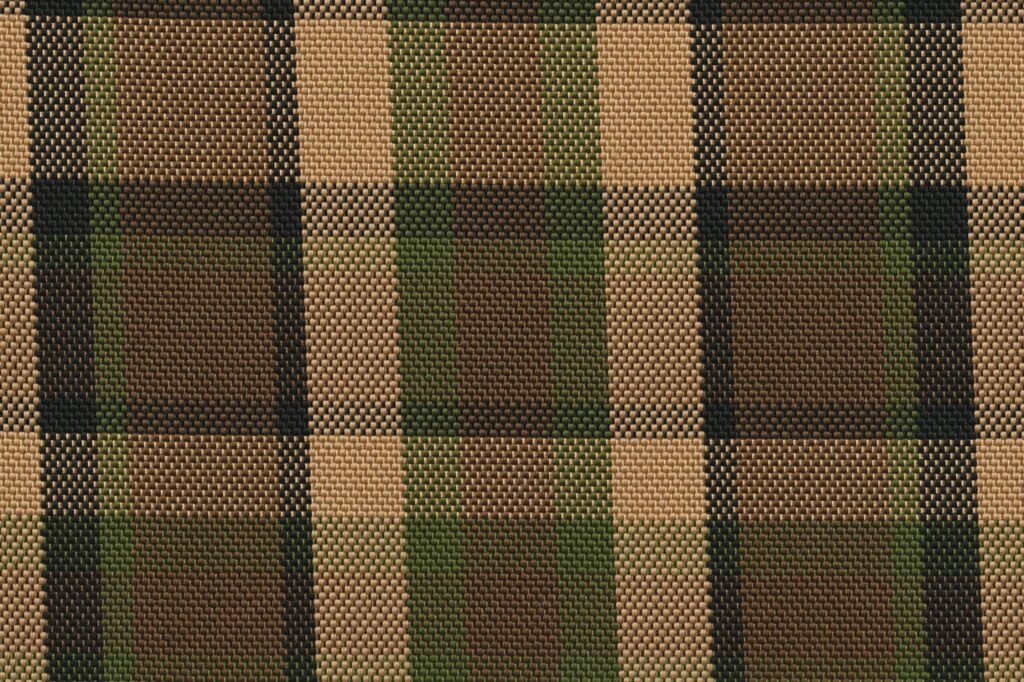 CAR FABRIC VW CHECK WESTFALIA BROWN - MODECO